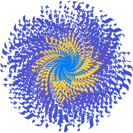 Blue and Yellow Vortex Clip Art Image - ClipSafari