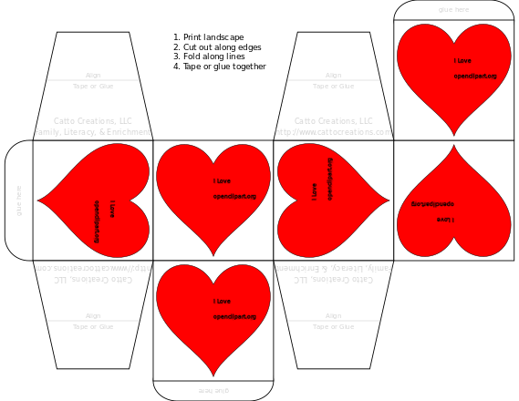 Heart Cube Clip Art Image - ClipSafari