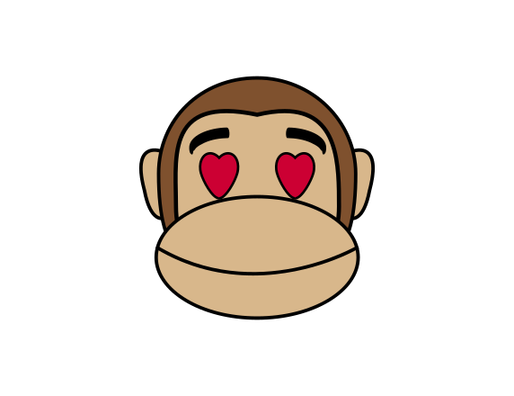 Monkey Face With Heart Eyes Clip Art Image - ClipSafari