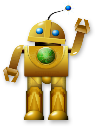 Gold Robot Clip Art Image - ClipSafari