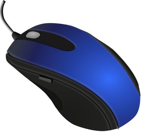 Blue Computer Mouse Clip Art Image - ClipSafari