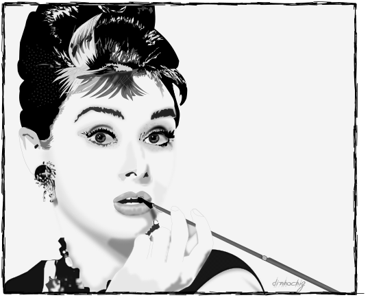 Audrey Hepburn Makeup Clip Art Image - ClipSafari