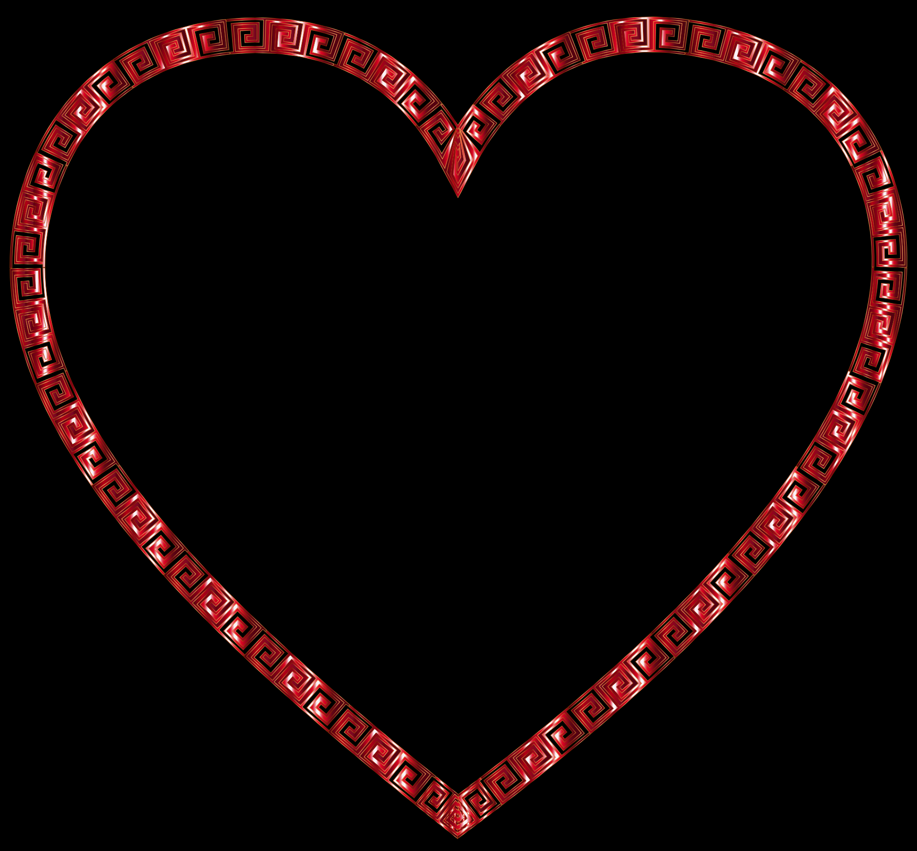 Heart with Greek Design Clip Art Image - ClipSafari