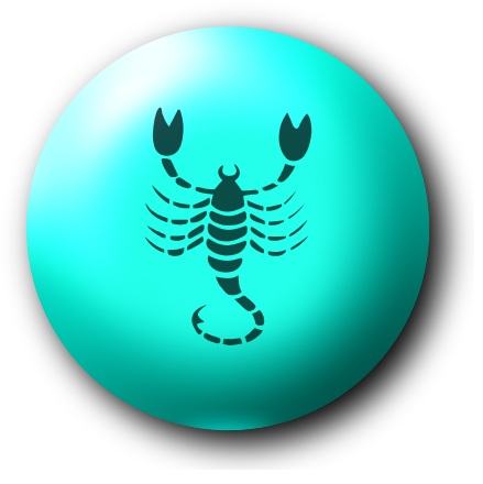 Round Scorpio Symbol Clip Art Image - ClipSafari