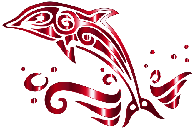 Red Dolphin Design Clip Art Image - ClipSafari