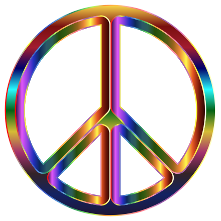 Rainbow Peace Sign Clip Art Image - ClipSafari
