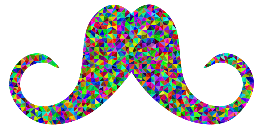 Colorful Mustache Clip Art Image - ClipSafari
