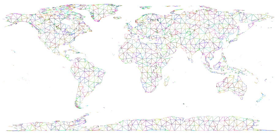 Prismatic World Map Clip Art Image - ClipSafari