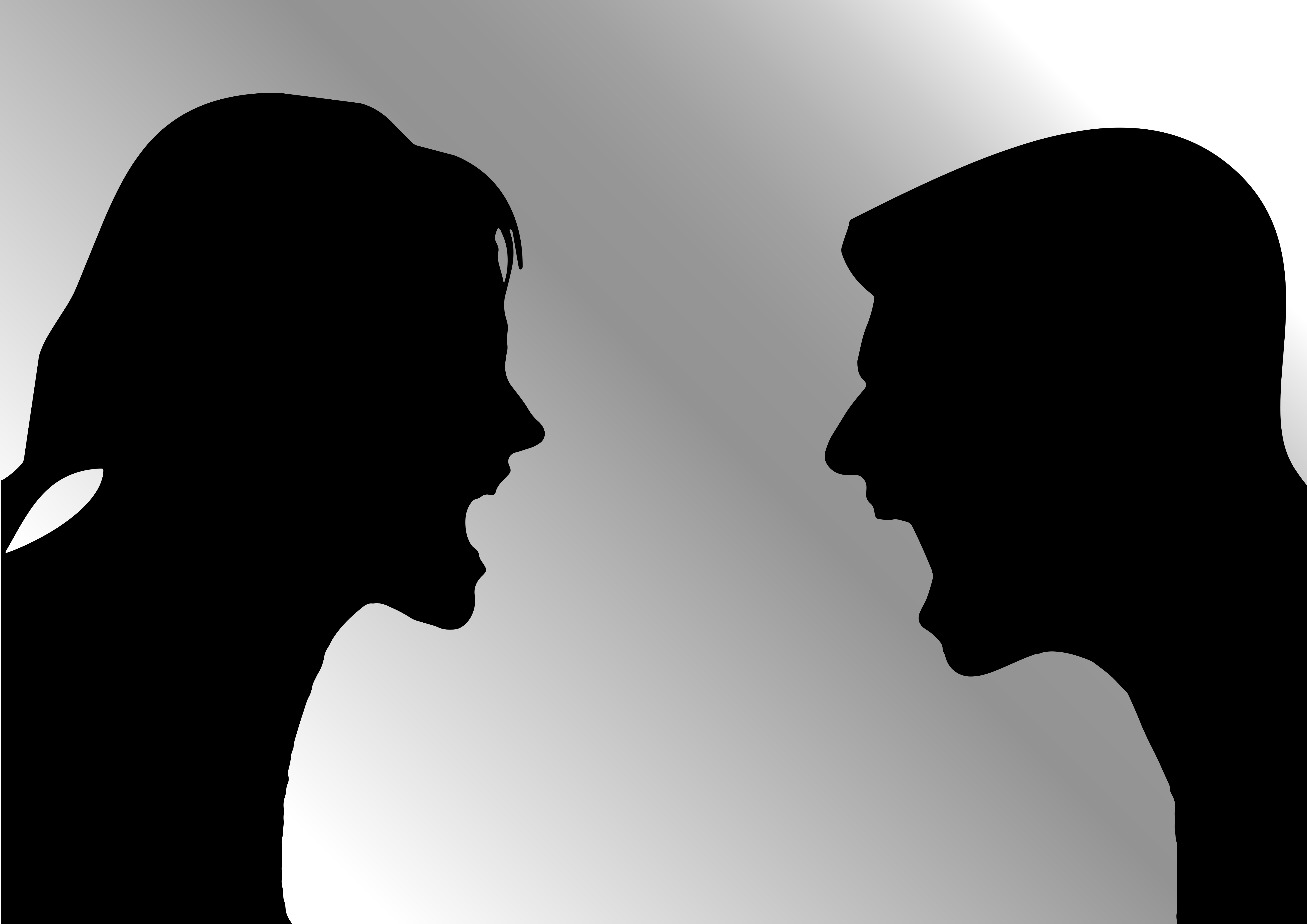 Man Woman Arguing Silhouette Clip Art Image ClipSafari