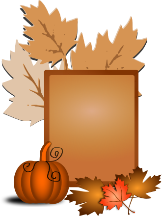 Fall Leaves and Pumpkin Clip Art Image - ClipSafari
