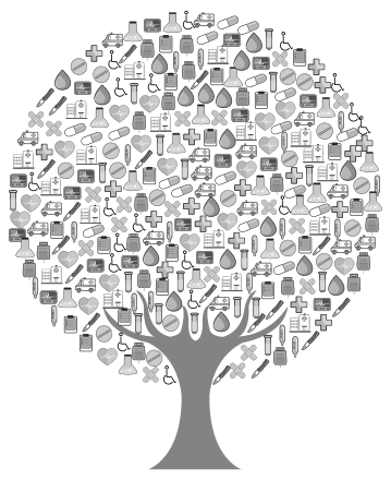 Medical Icons Tree Clip Art Image - ClipSafari