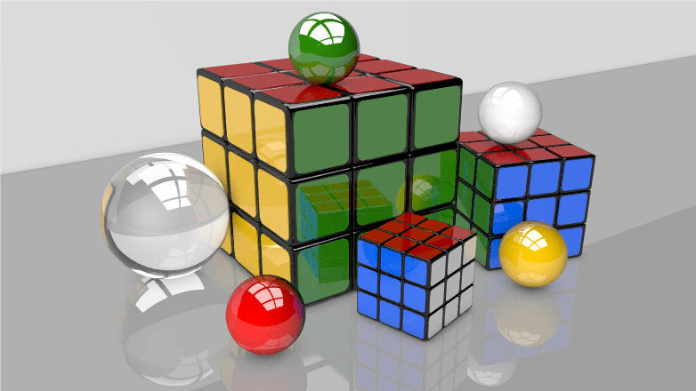 Rubik's Cube and Spheres Clip Art Image - ClipSafari
