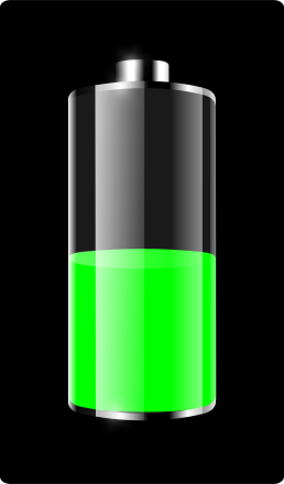 Half Full Battery Clip Art Image - ClipSafari