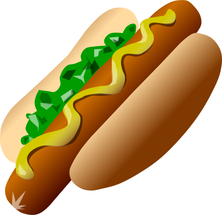 Hot Dog With Mustard And Relish Clip Art Image - ClipSafari