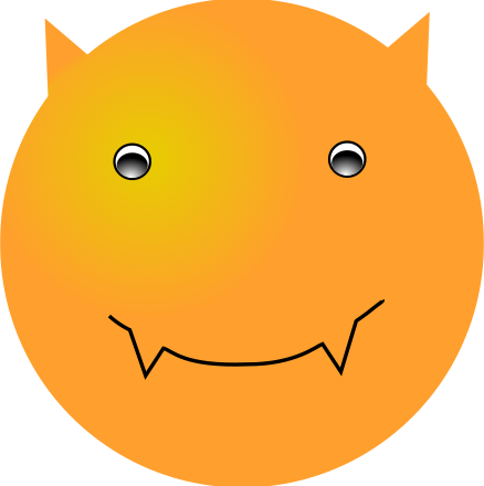 Orange Devil Face Clip Art Image - ClipSafari