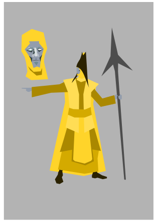 Wizard with Yellow Robe Clip Art Image - ClipSafari
