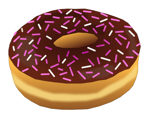 Donut with pink frosting Clip Art Image - ClipSafari