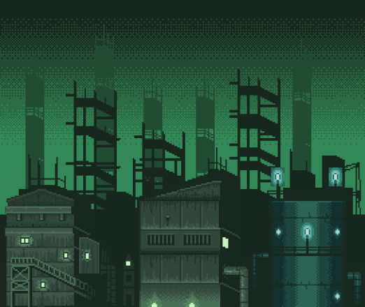 Green Pixel City Clip Art Image - ClipSafari