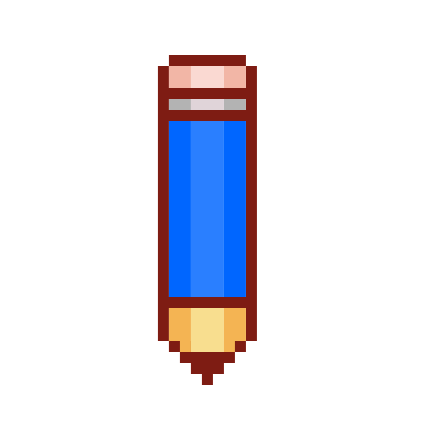 Pixelated Blue Pencil Clip Art Image - ClipSafari
