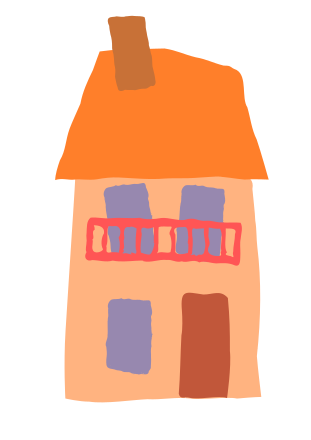 Orange House Clip Art Image - ClipSafari