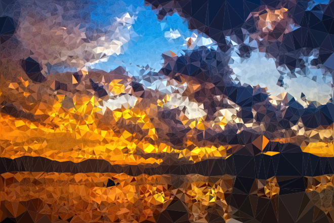 Low Poly Sunset Clip Art Image - ClipSafari