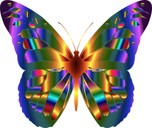 Rainbow Butterfly Clip Art Image - ClipSafari