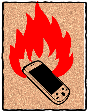 Burn Phone Poster Clip Art Image - ClipSafari