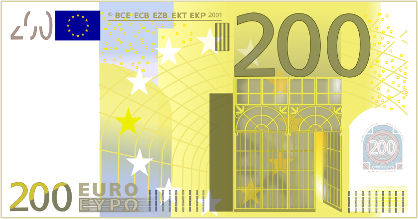 200 Euro Note Clip Art Image - ClipSafari
