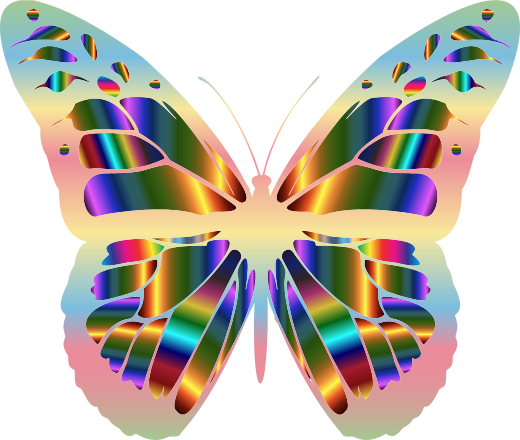 Rainbow Butterfly Clip Art Image - ClipSafari
