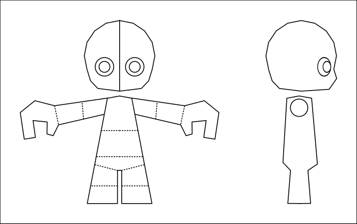 3D Character Blueprint Clip Art Image - ClipSafari