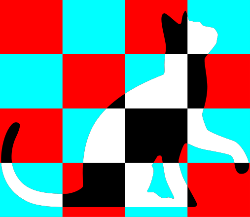 Checkered Cat Clip Art Image - ClipSafari