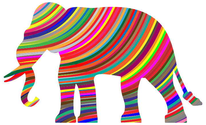 Colorful Elephant Clip Art Image - ClipSafari