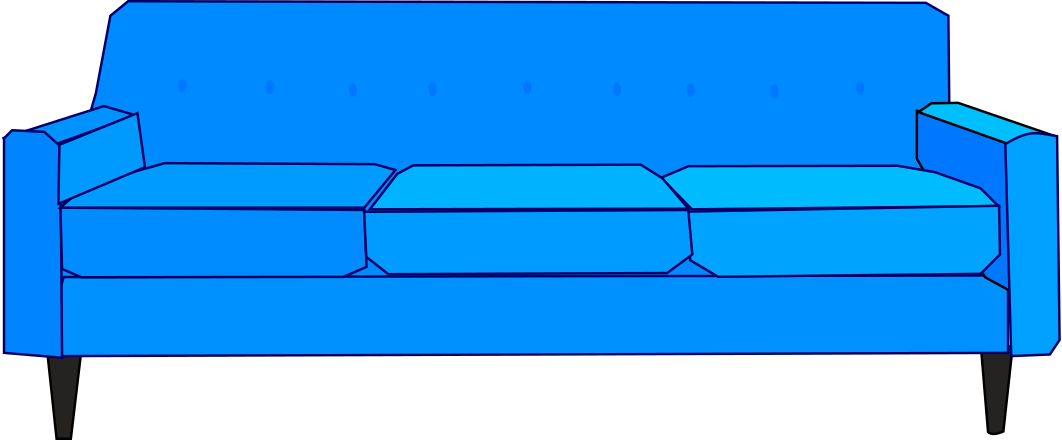 Blue Couch Clip Art Image - ClipSafari