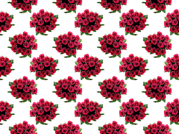Red Roses Pattern Clip Art Image - ClipSafari