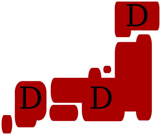 Red Shapes and Letter D Clip Art Image - ClipSafari