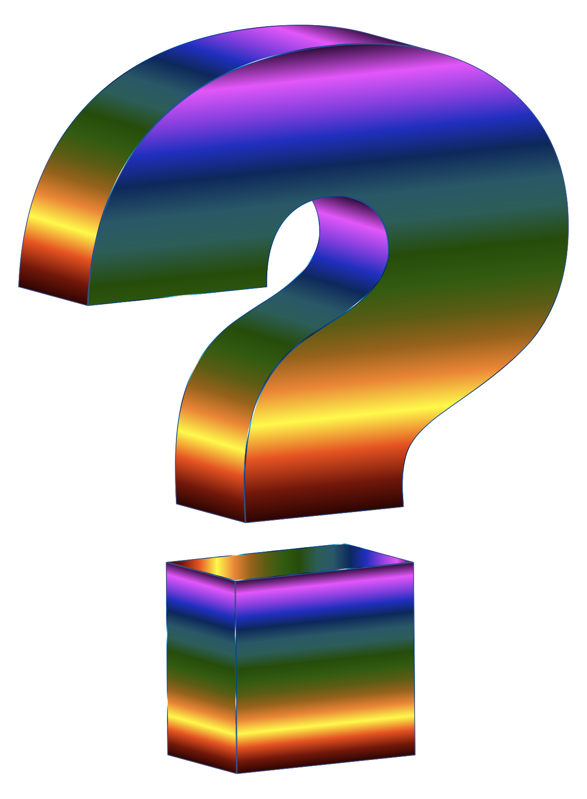 Prismatic Question Mark Clip Art Image ClipSafari