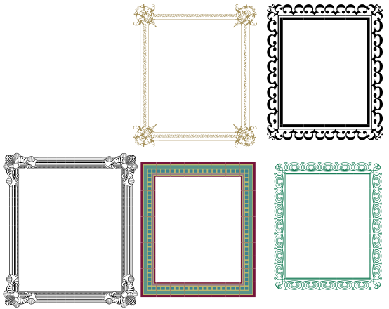 Five Picture Frames Clip Art Image - ClipSafari