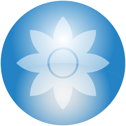 Blue Flower Orb Clip Art Image - ClipSafari