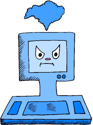 Angry Computer Clip Art Image - ClipSafari