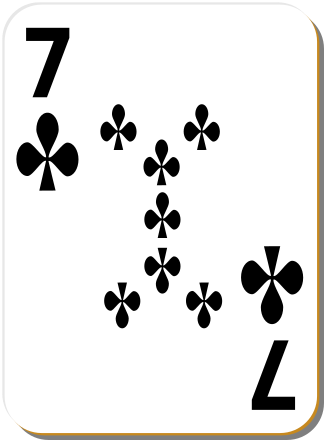 A deck of cards with the number 7 and X on them Clip Art Image - ClipSafari