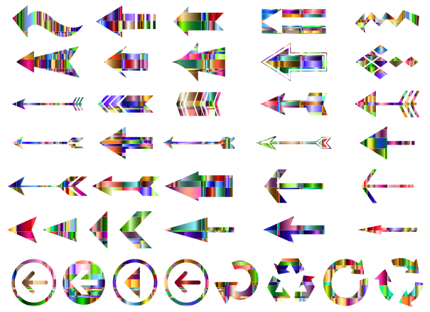 Colorful Arrows Clip Art Image - ClipSafari