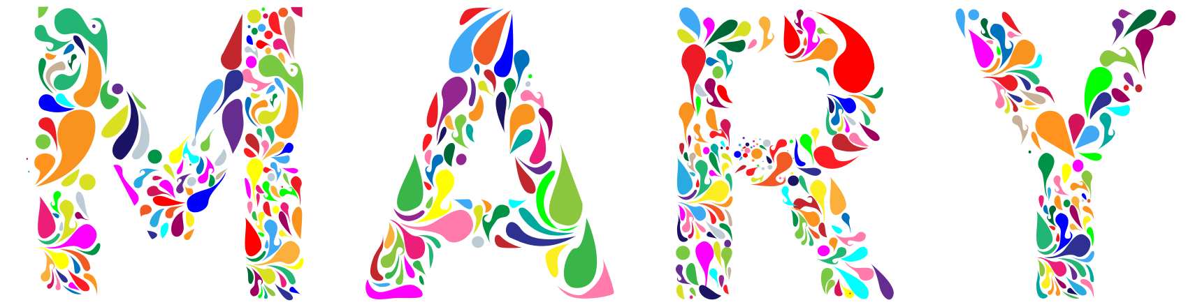 Mary Typography Clip Art Image - ClipSafari