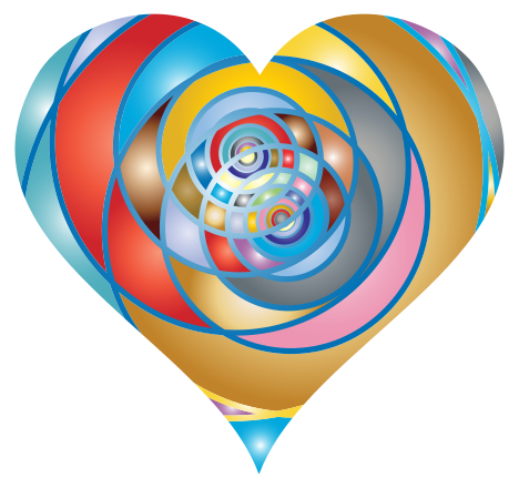 Colorful Vortex Heart Clip Art Image - ClipSafari