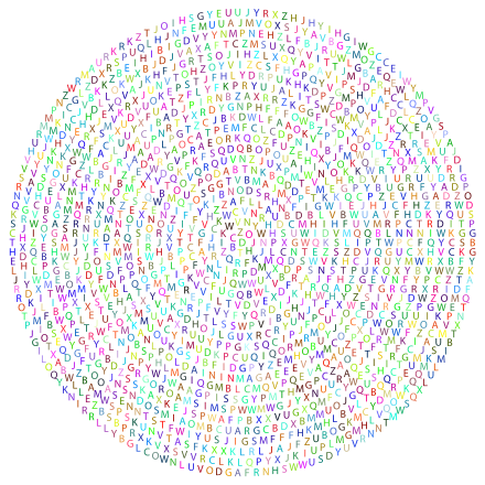 Colorful Letters Making A Circle Clip Art Image - ClipSafari