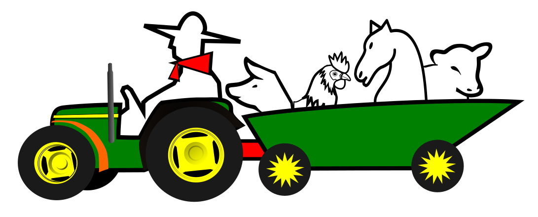 Tractor with animals Clip Art Image - ClipSafari
