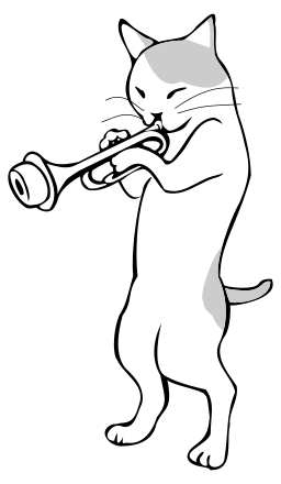 Cat Trumpet Player Clip Art Image - ClipSafari