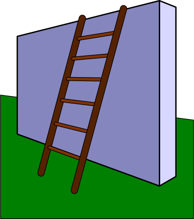 Ladder against wall Clip Art Image - ClipSafari