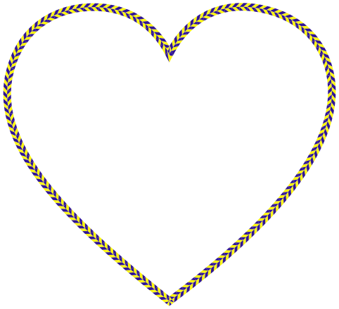 Heart with Yellow Stripes Clip Art Image - ClipSafari