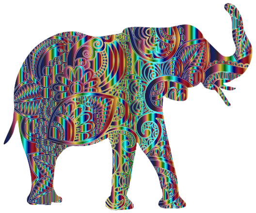 Colorful Elephant Clip Art Image - ClipSafari