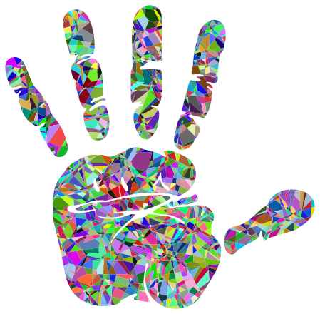 Colorful Handprint Clip Art Image - ClipSafari
